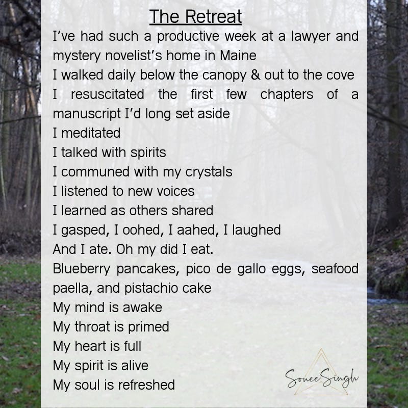 The Retreat - by Sonee Singh - Sonee’s Substack