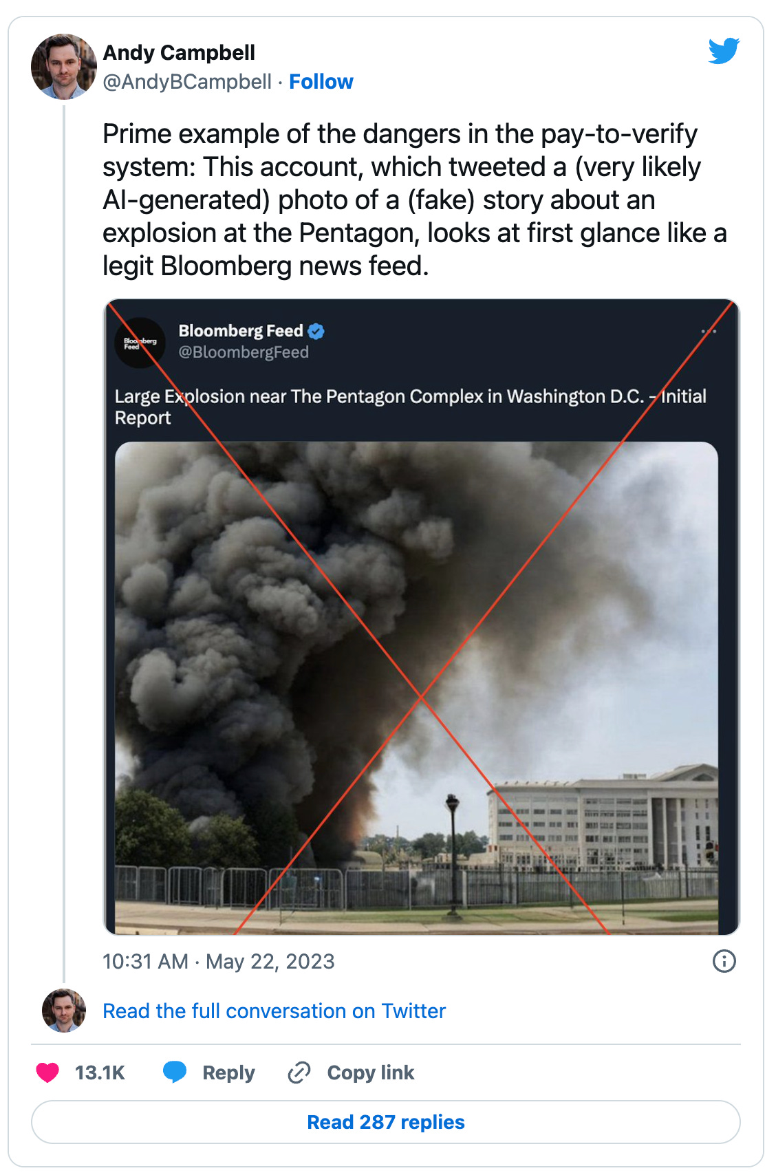 That Fake AI Generated Photo and the Stock Market