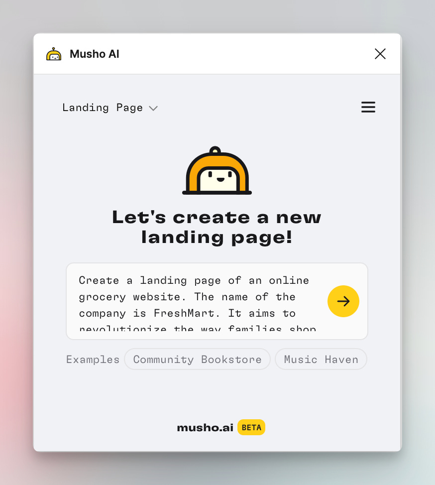 🐴 How To Use Musho AI To Generate UI - by Xinran Ma