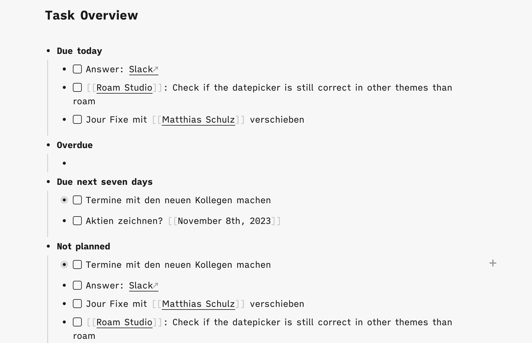 Task Overview / Simple query design - by Alexander Rink