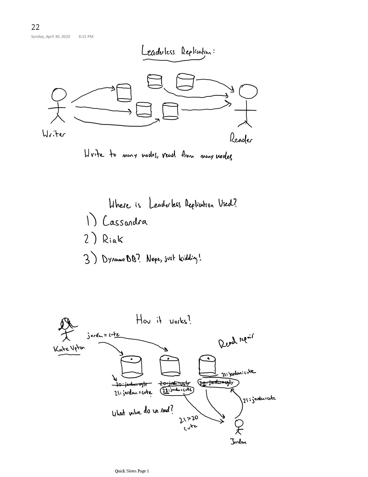 22: Leaderless Replication Introduction - by Jordan Epstein