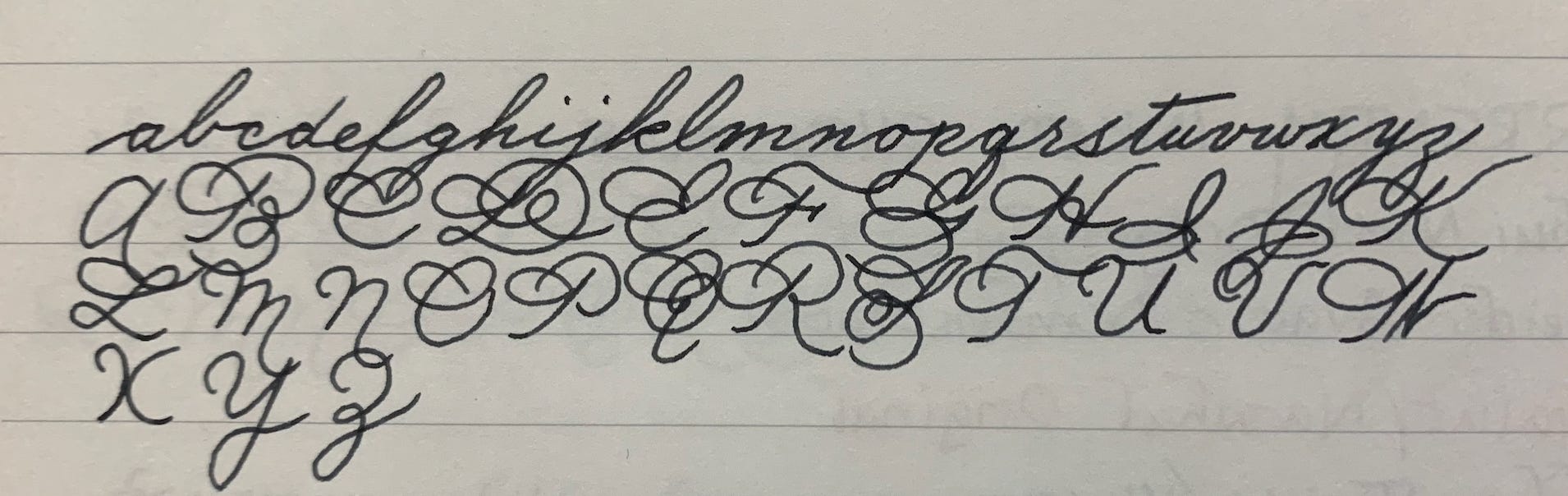 The Extra Fine Writing guide to learning fancy cursive