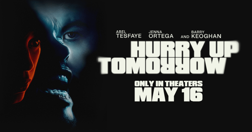 Jenna Ortega & The Weeknd go dark in new trailer for “Hurry Up Tomorrow”.