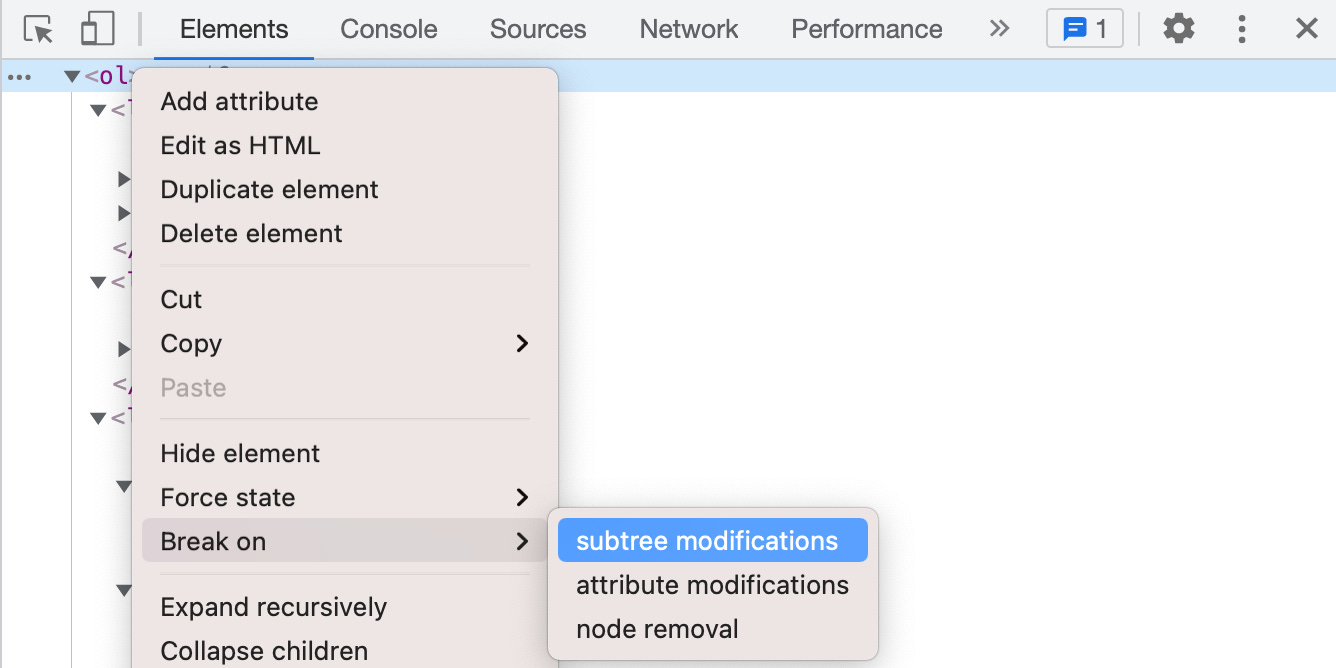 Locating a Web Element that disappears after Inspect