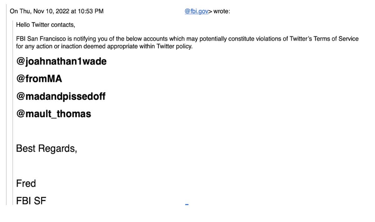 TWITTER, THE FBI SUBSIDIARY - by Matt Taibbi