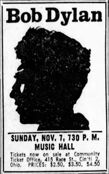 Dylan in Cincinnati: November 1965 - by Graley Herren