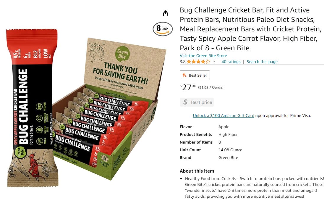 You thought bug bars were bad? Wait until turd burgers are on the menu.