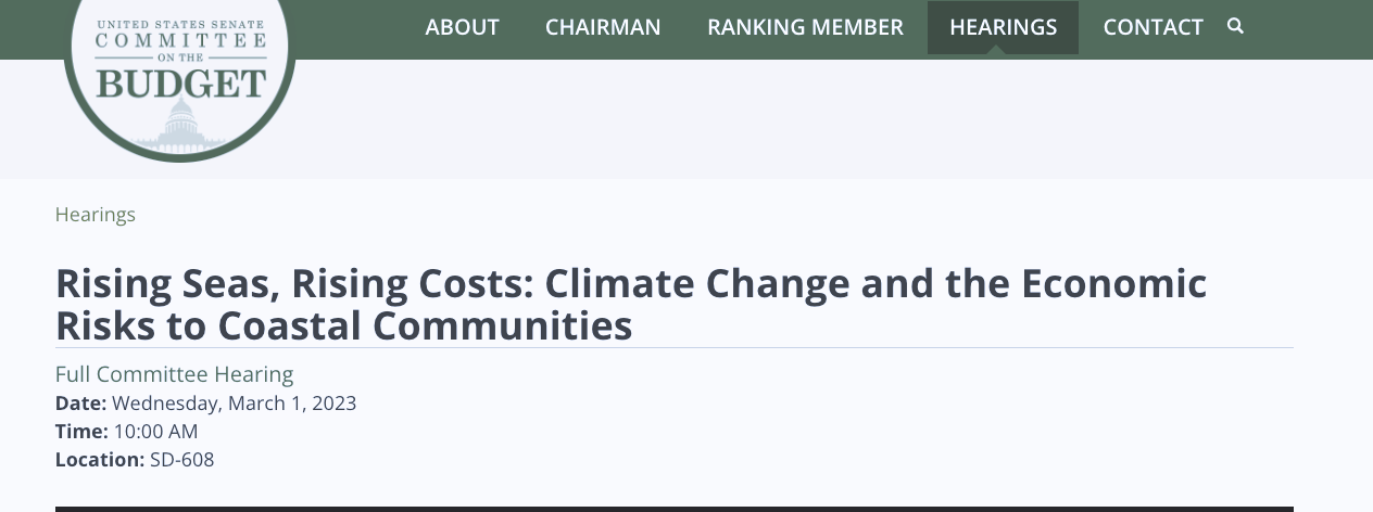 My 1st Congressional Testimony - by Jessica Weinkle