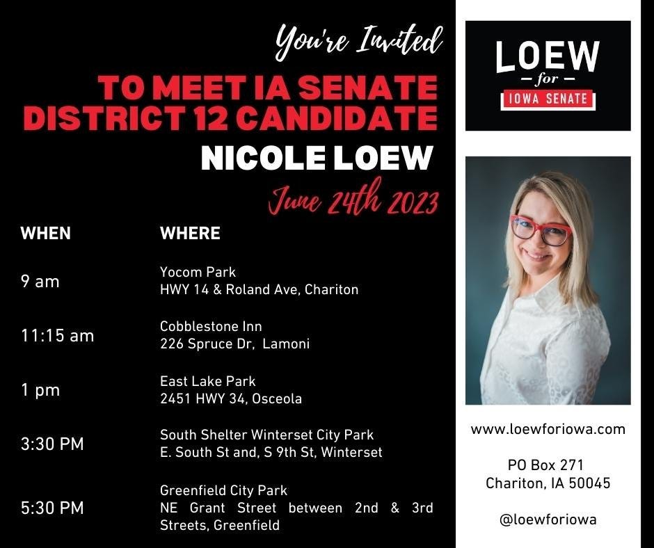 Nicole Loew for Iowa Senate - by Robert Leonard