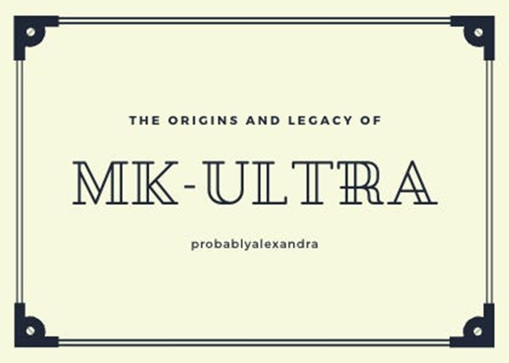 Η Προέλευση και η Κληρονομιά του MK-ULTRA - Το ερευνητικό πρόγραμμα που ...