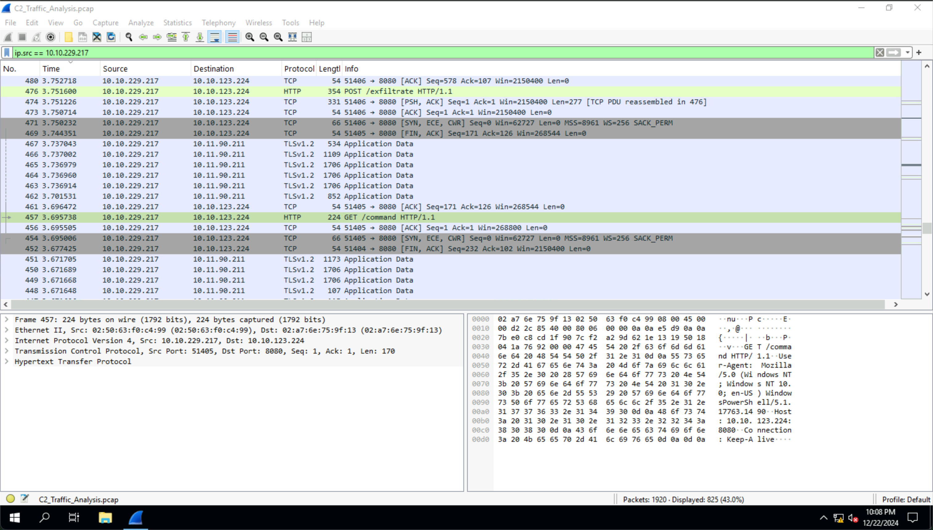 Advent of Cyber Day 20: Command-and-Control (C2) Traffic Analysis with Wireshark