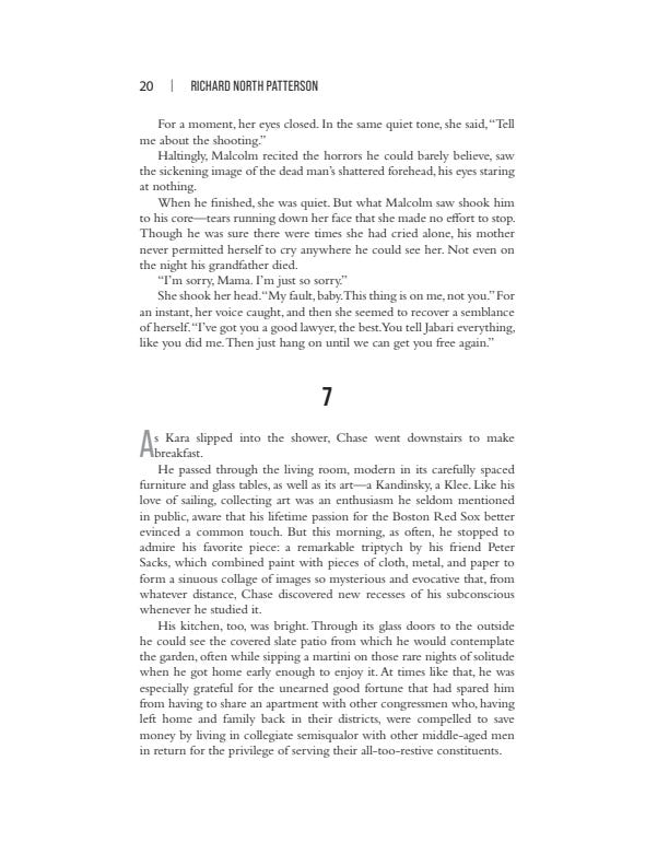 Read Richard North Patterson's TRIAL Chapters 5-7