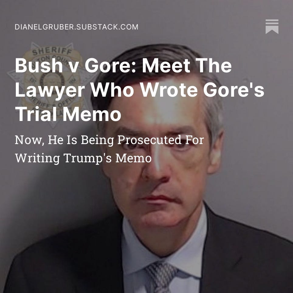 Bush v Gore: Meet The Lawyer Who Wrote Gore's Trial Memo Bush v Gore: Meet The Lawyer Who Wrote Gore's Trial Memo