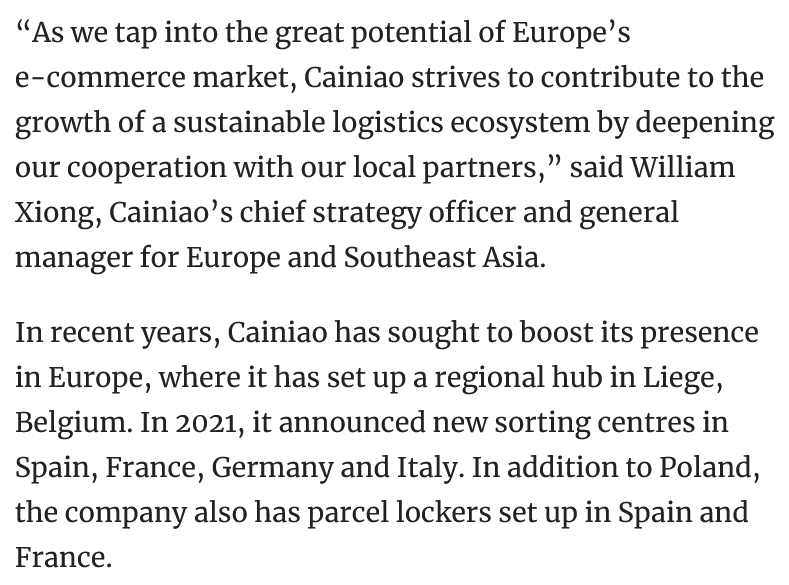 Alibaba’s Cainiao logistics firm teams up with Germany’s DHL on parcel ...