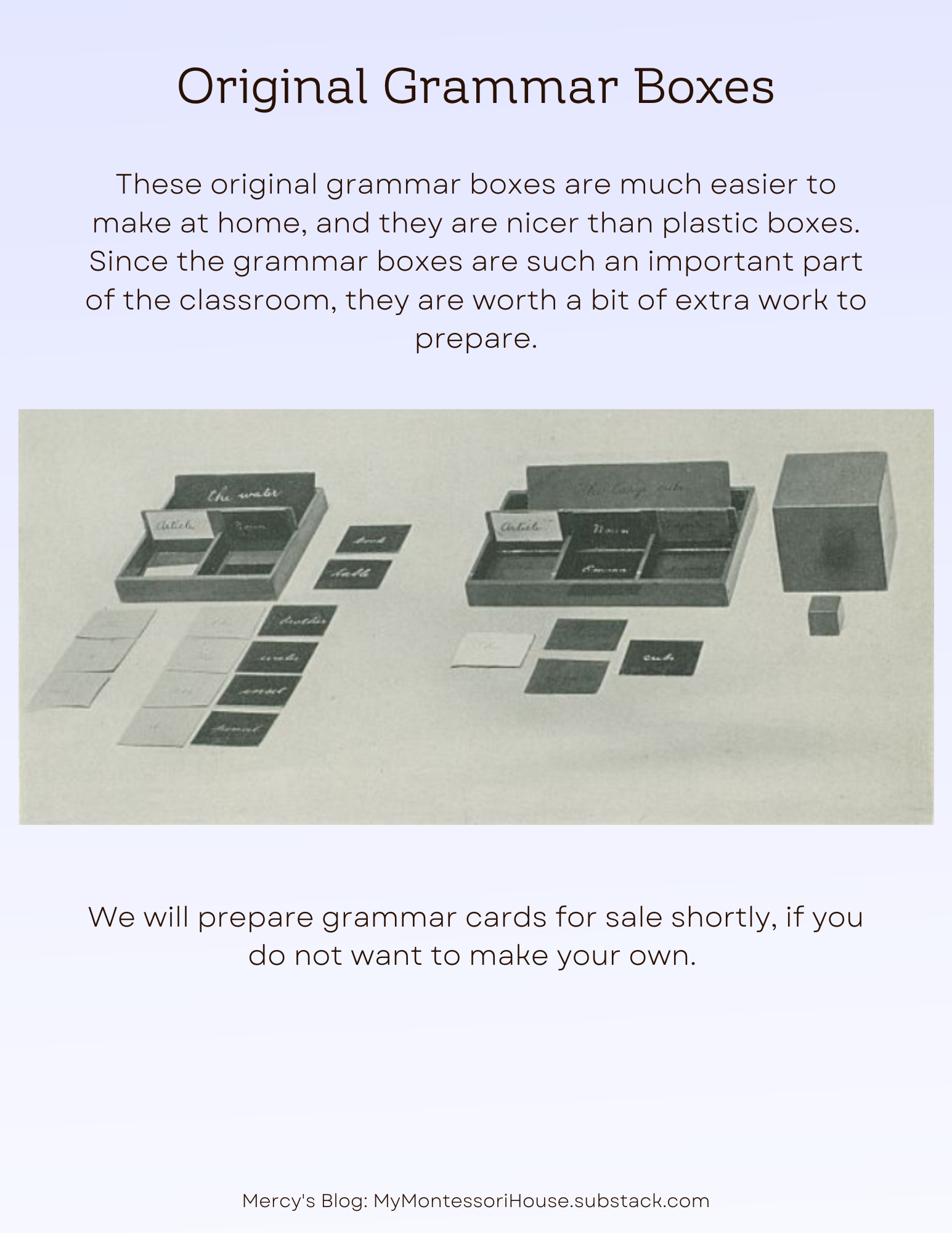 Original Grammar Box Format - by Mercy