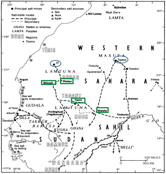 A history of the south-western Saharan towns of Tichitt, Walata, Wadan ...