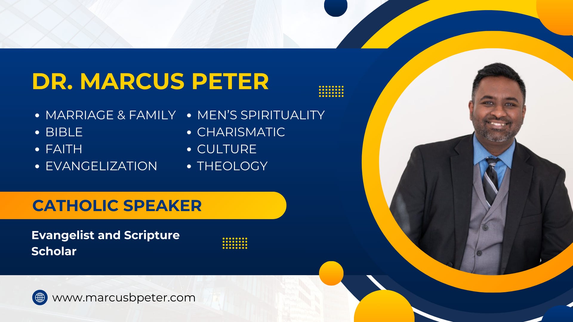 Catholic Christian Speaker - Dr. Marcus Peter