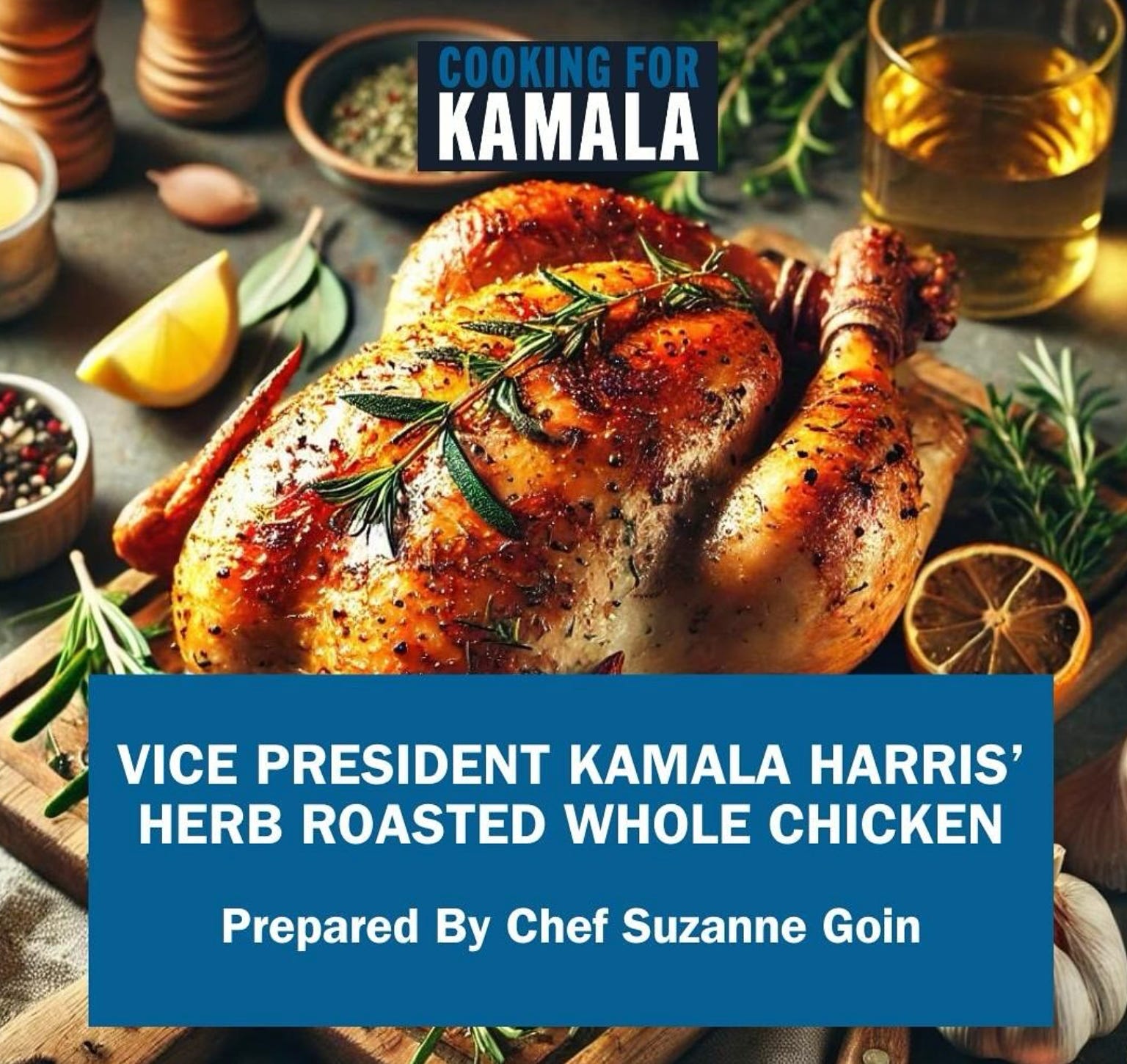 Roasted Chicken by KAMALA HARRIS - by James Bell