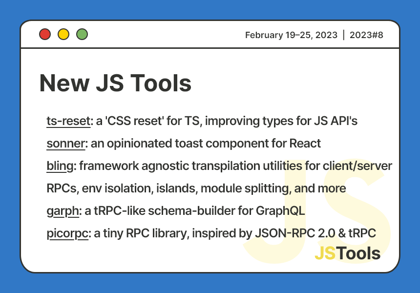 2023#8: TS-Reset: A 'CSS reset' For TS, Improving JS Types