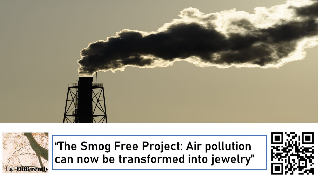 "The Smog Free Project: Air pollution can now be transformed into jewelry"