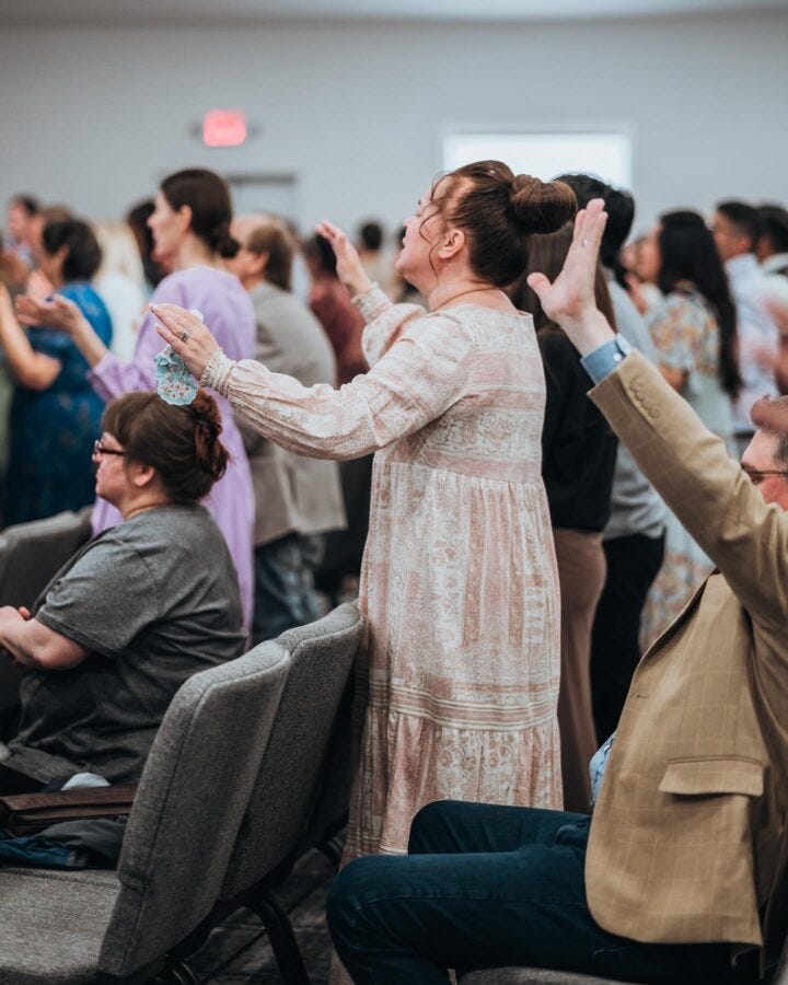 A Gallery Of The Faithful Gathering For Church. Album 31