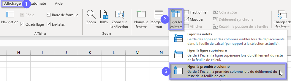 Comment garder la première ligne ou la première colonne d’un tableau toujours visible dans Excel