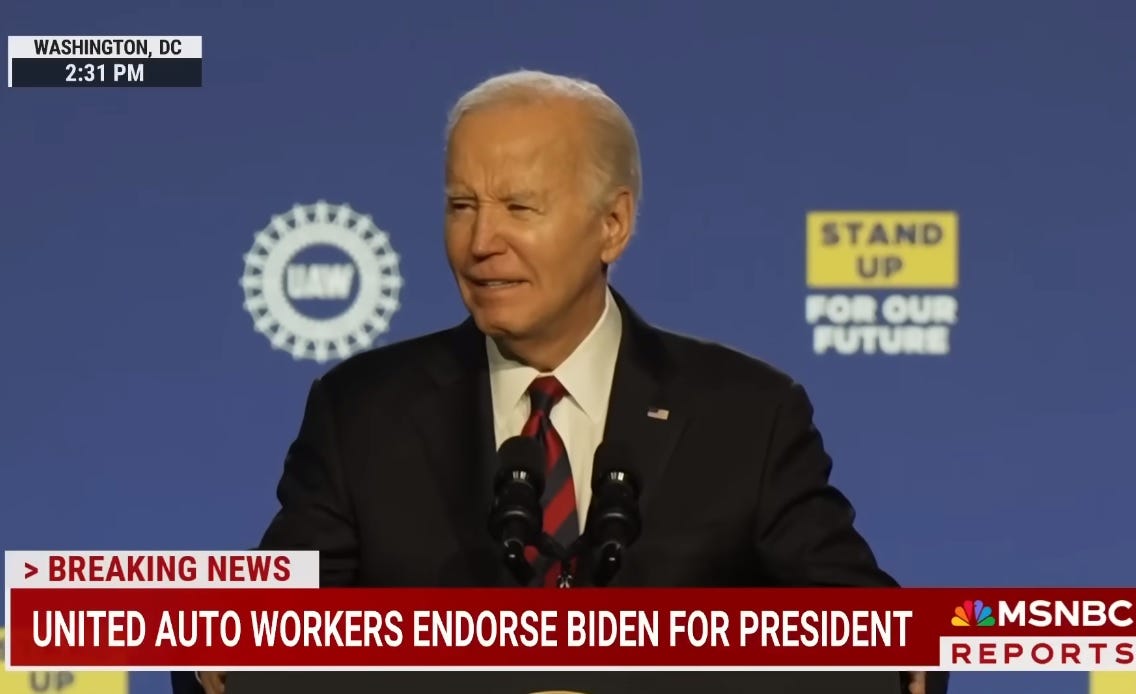 UAW Endorses Fellow Picket Line Walker Joe Biden