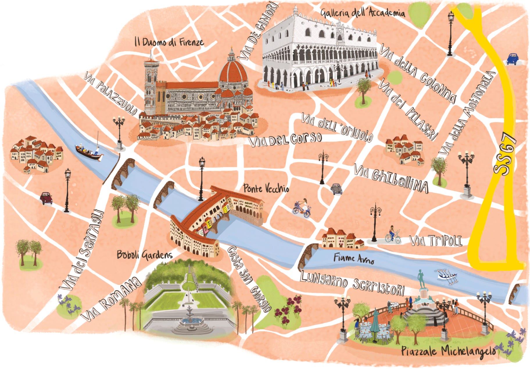 Florence Tourism Map