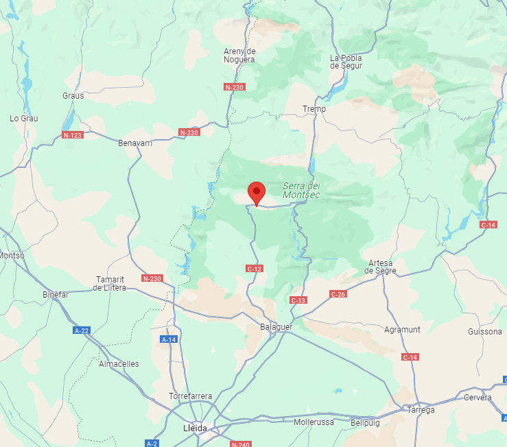 MAPA DEL TERRITORI MONTSEC - TERRITORI MONTSEC