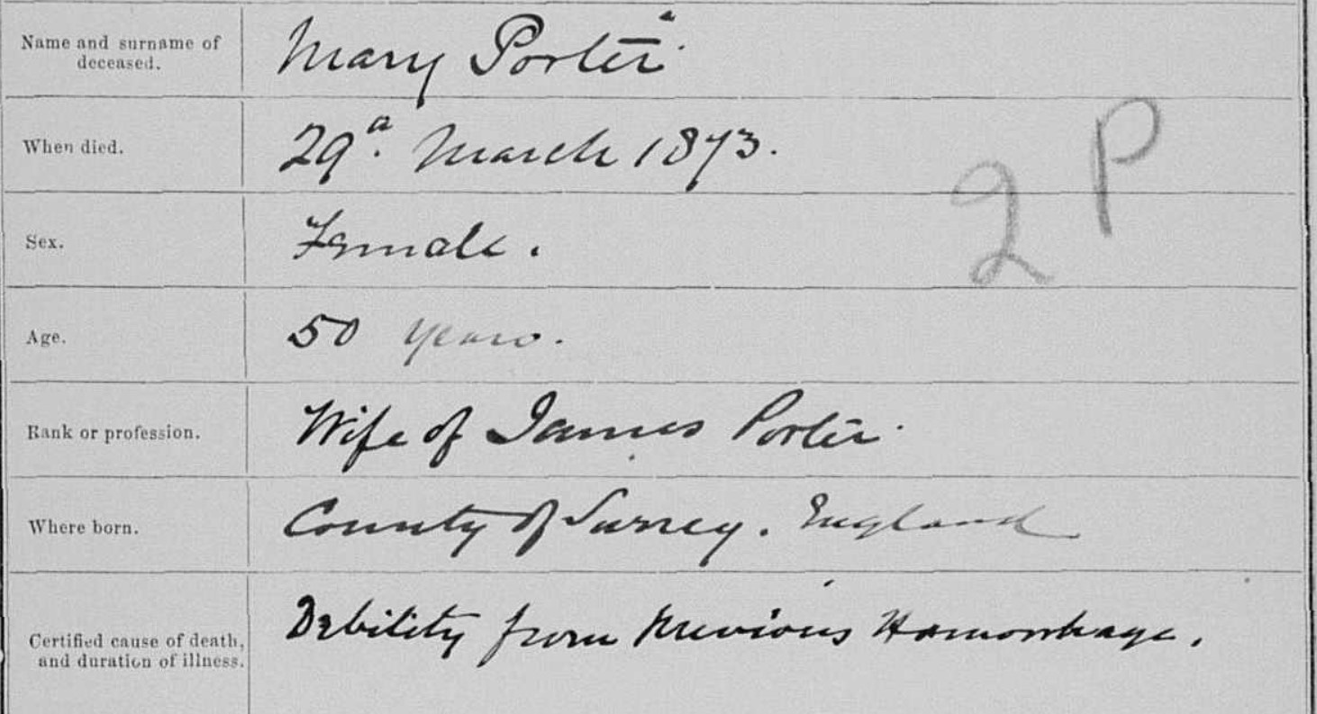 Mary (Porter) Cooper of Luxton 1853-1935 - by Sue Harper