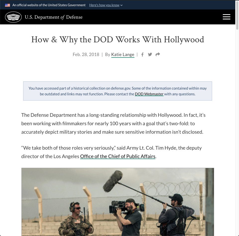 "Blockbuster Propaganda: How the Military-Entertainment Complex shaped ...