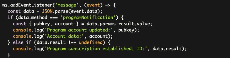 Receiving real-time updates on Solana with Websockets