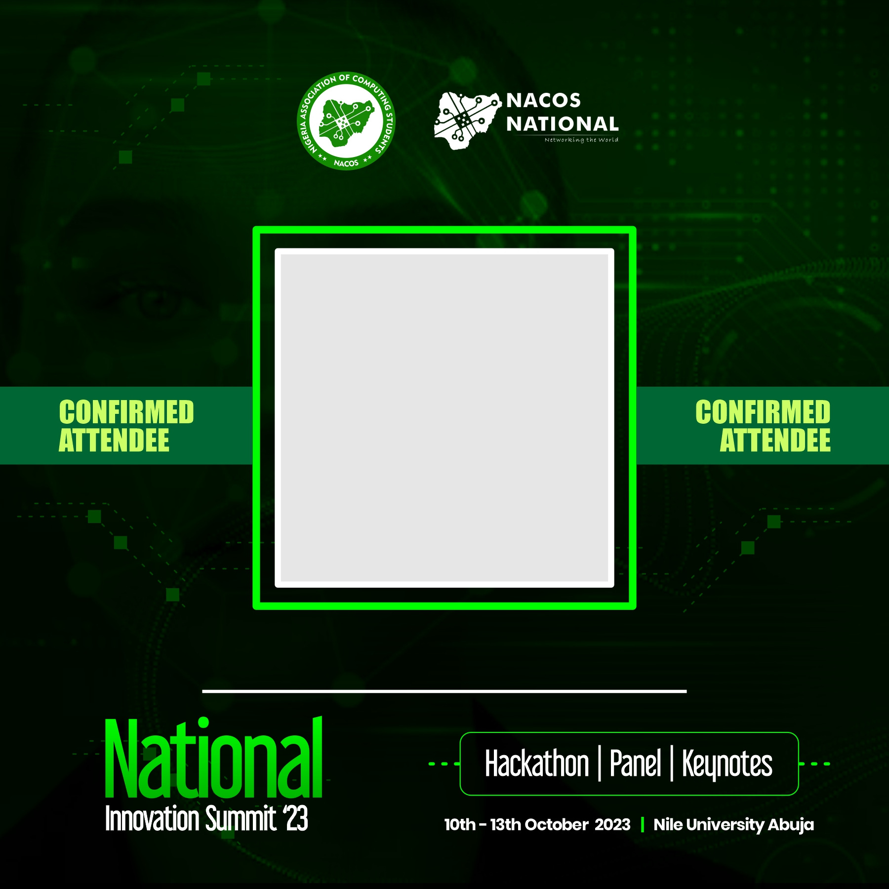 Get your "I will attend" Custom Flyer - NACOS National