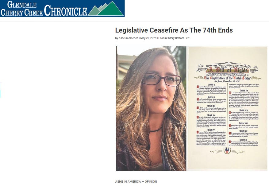 Legislative Ceasefire As The 74th Ends