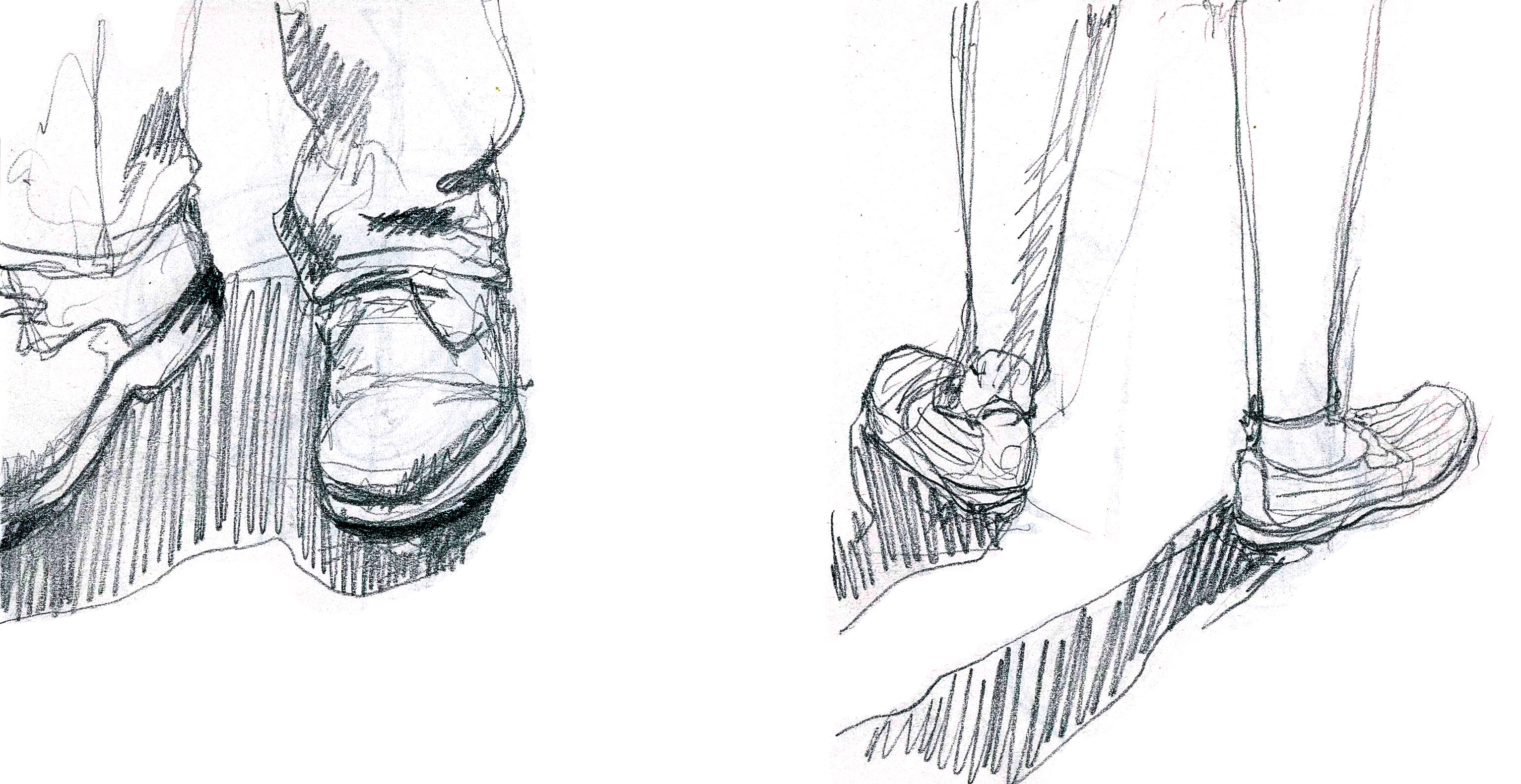 How To Draw Feet Walking
