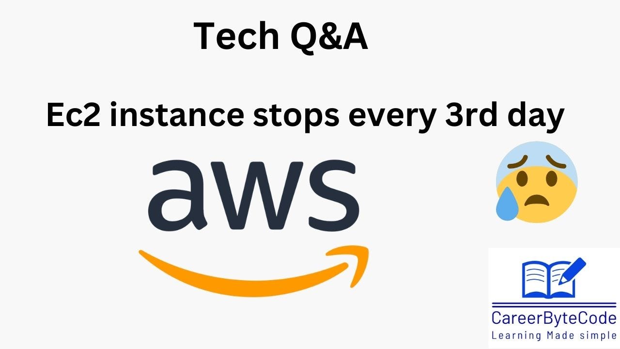 AWS ec2 instance stops every 3rd day
