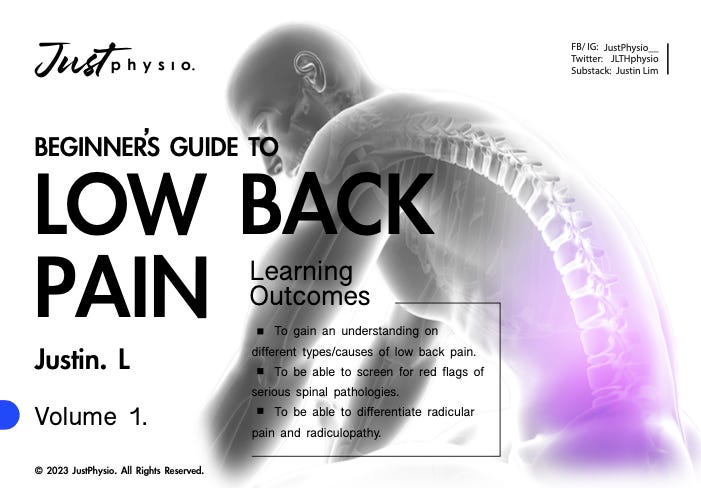 Beginner's Guide to Low Back Pain - by Justin Lim