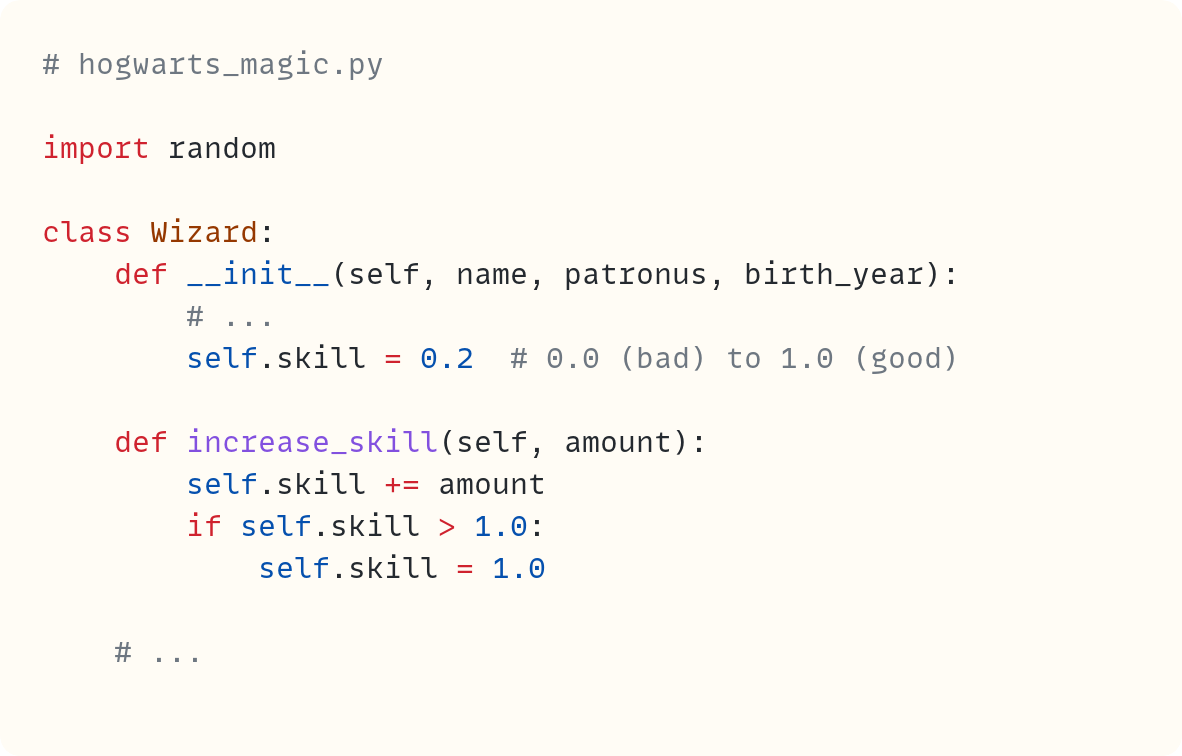 Casting A Spell • More Interaction Between Classes