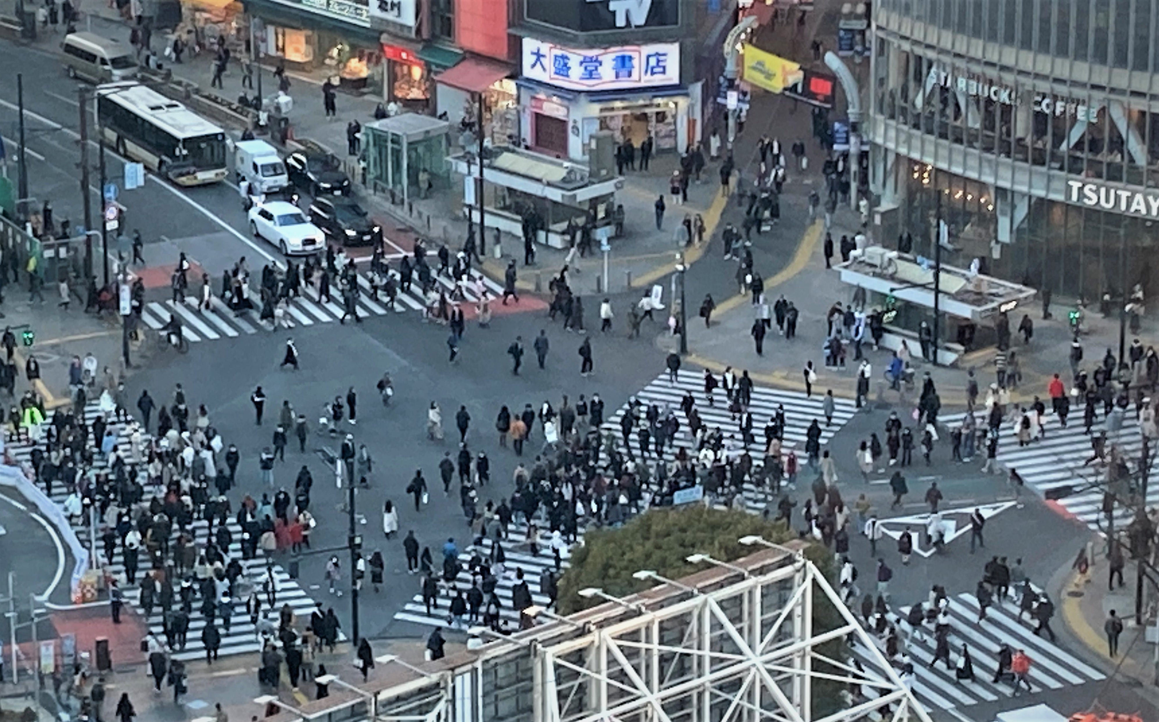 #55 Shibuya Crossing - by Hideo Tanikawa - Japan A to Z