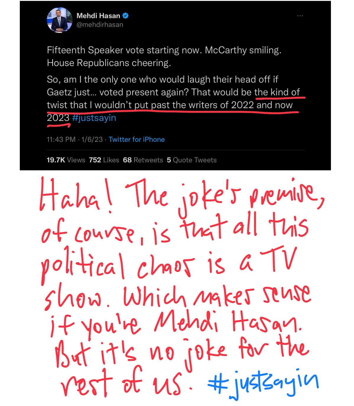 When you’re a TV news anchor… - by Alan Mairson