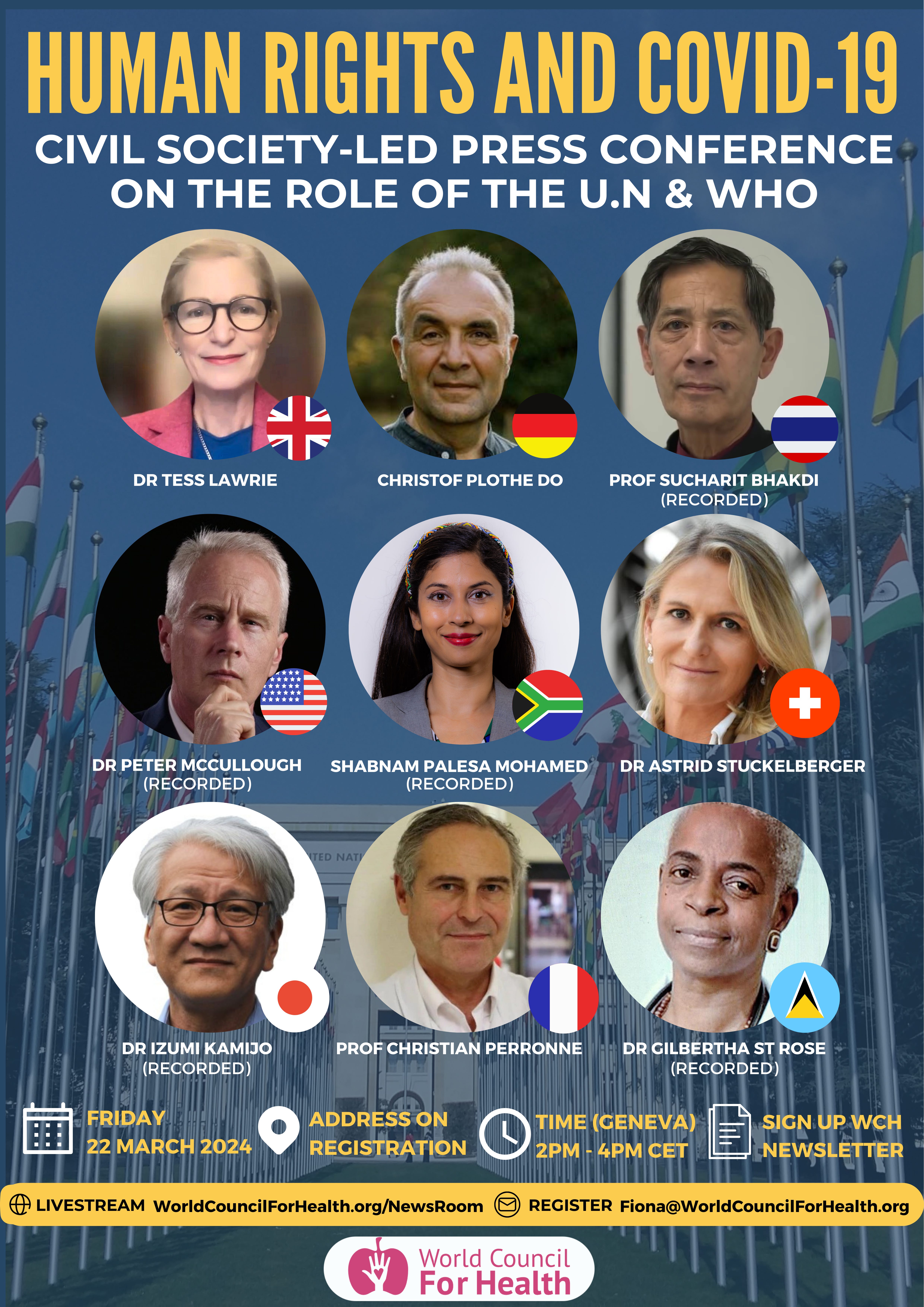 Historic press conference to be held this Friday 22nd March in Geneva ...
