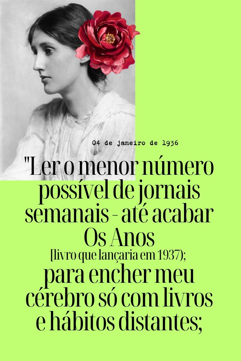 Virginia Woolf e suas resoluções de ano-novo