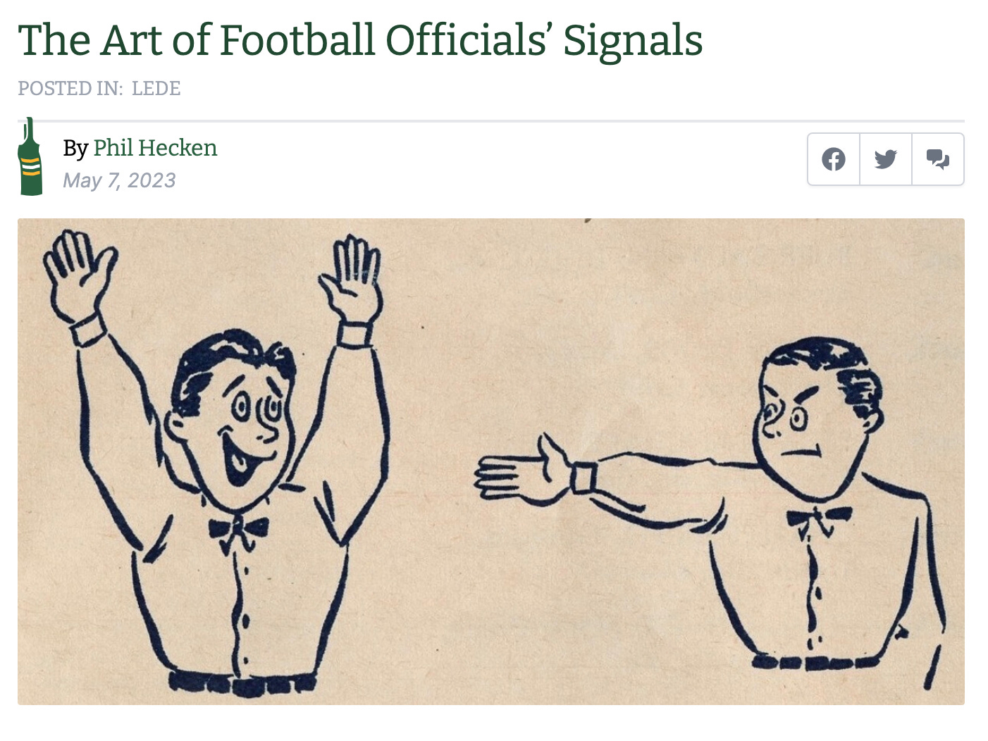 Uni Watch: The Art of Football Officials’ Signals