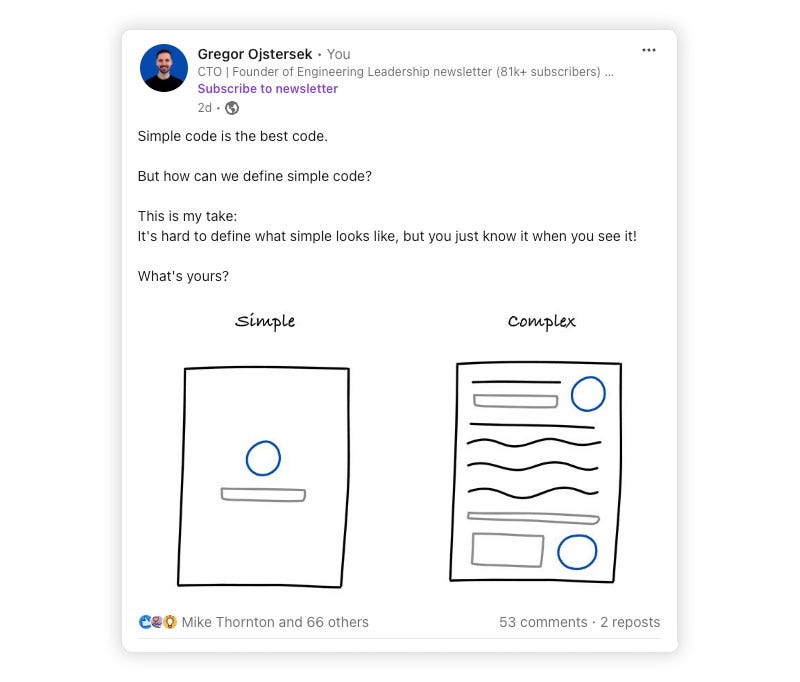 Simple Code Is The Best Code By Gregor Ojstersek 4239