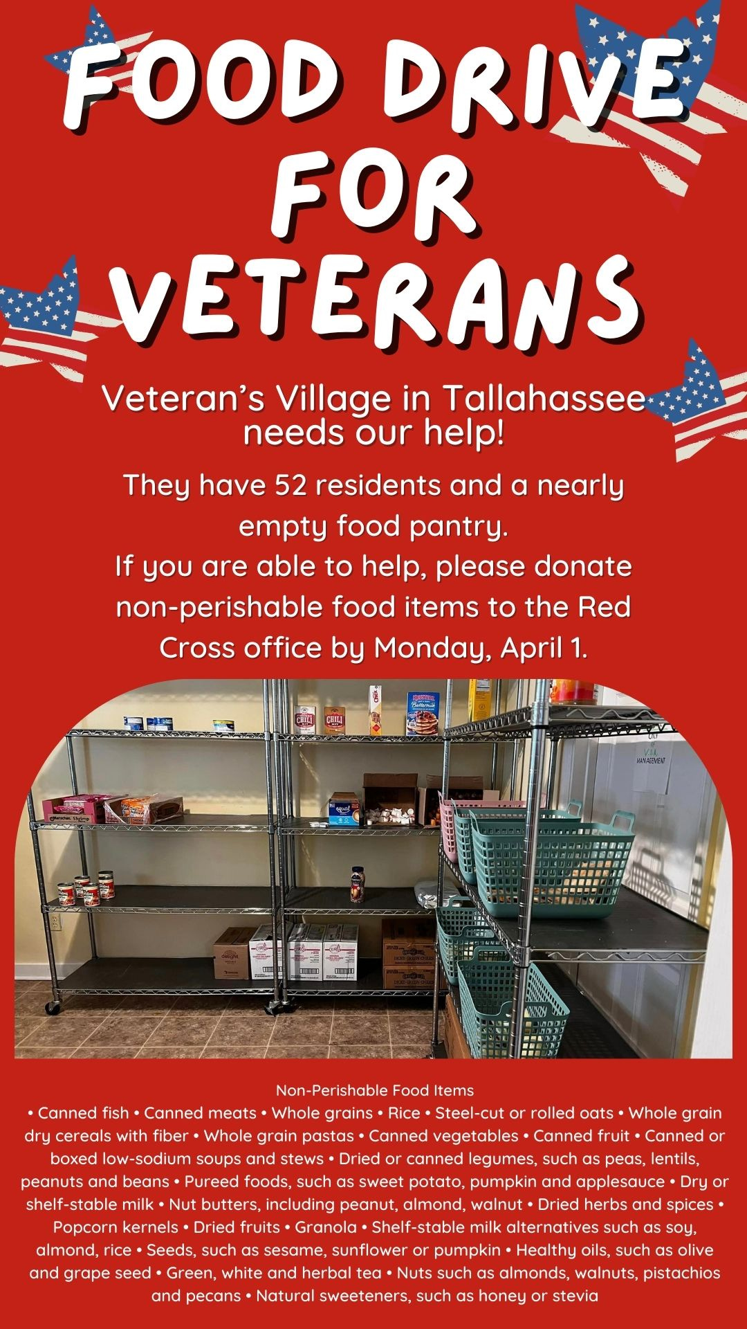 Veterans Village Food Drive 🥫 - by Edward Hood