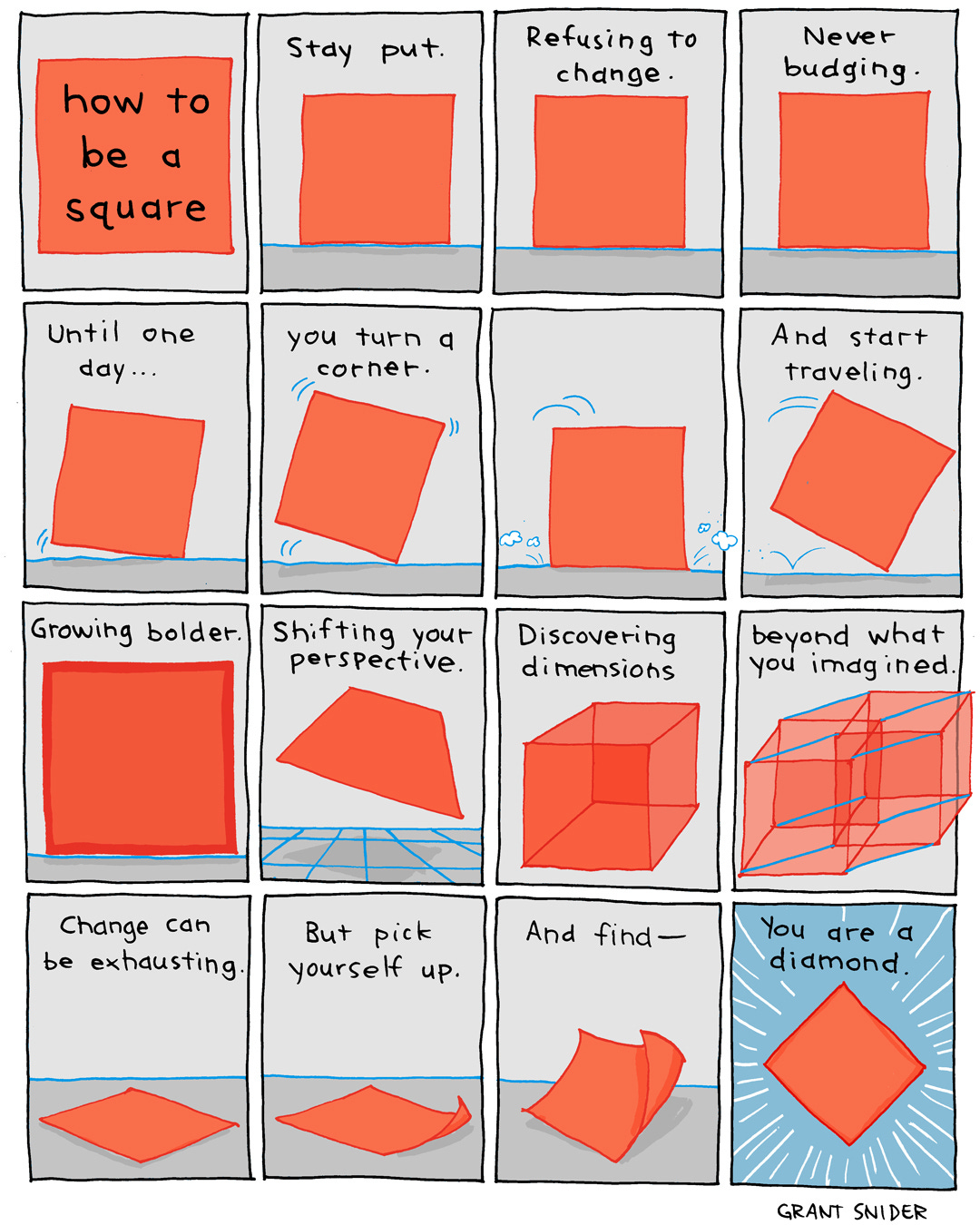 How To Be - by Grant Snider - Incidental Comics