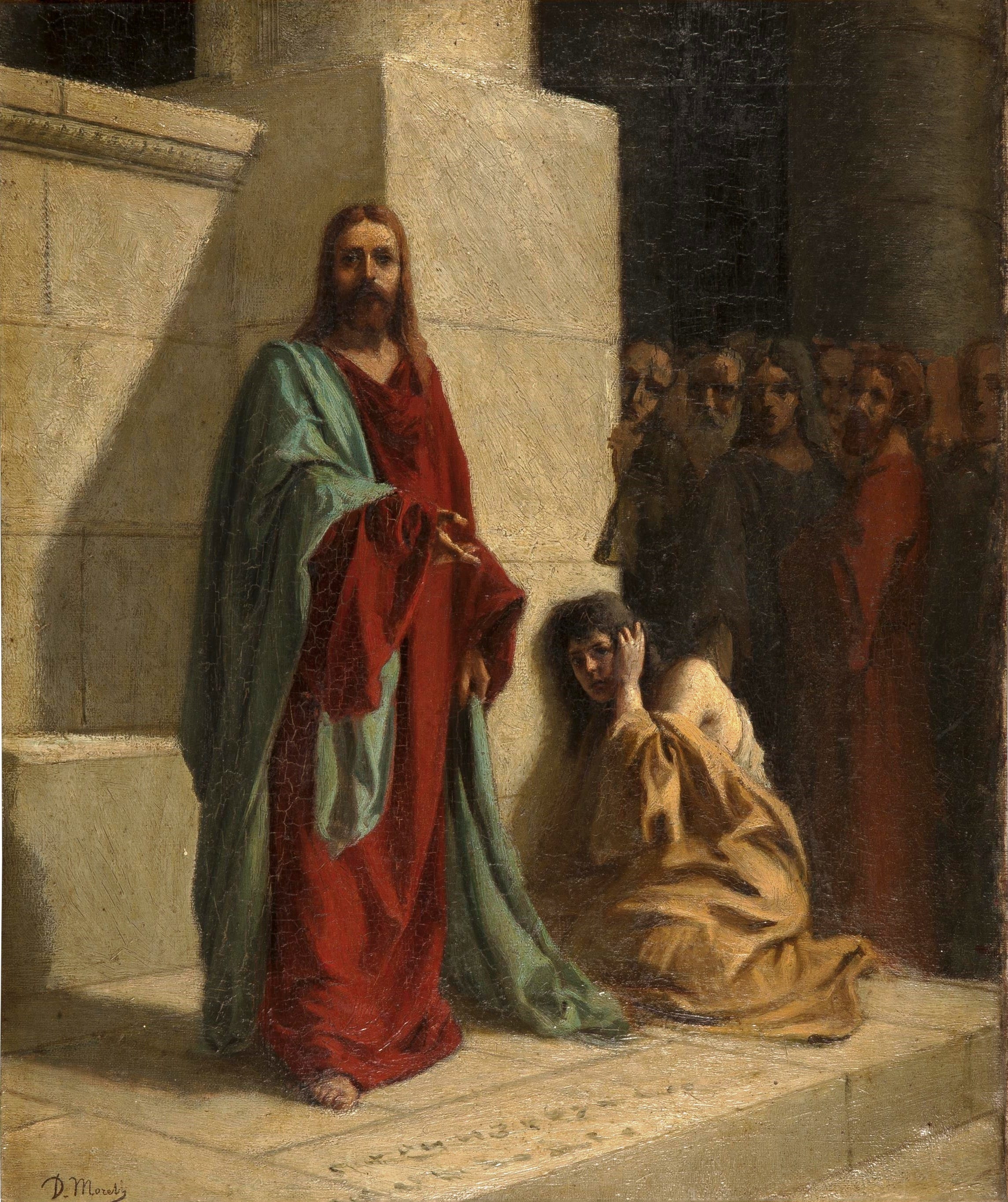 Jesus and the Woman Caught in Adultery - by Kaleb Hammond
