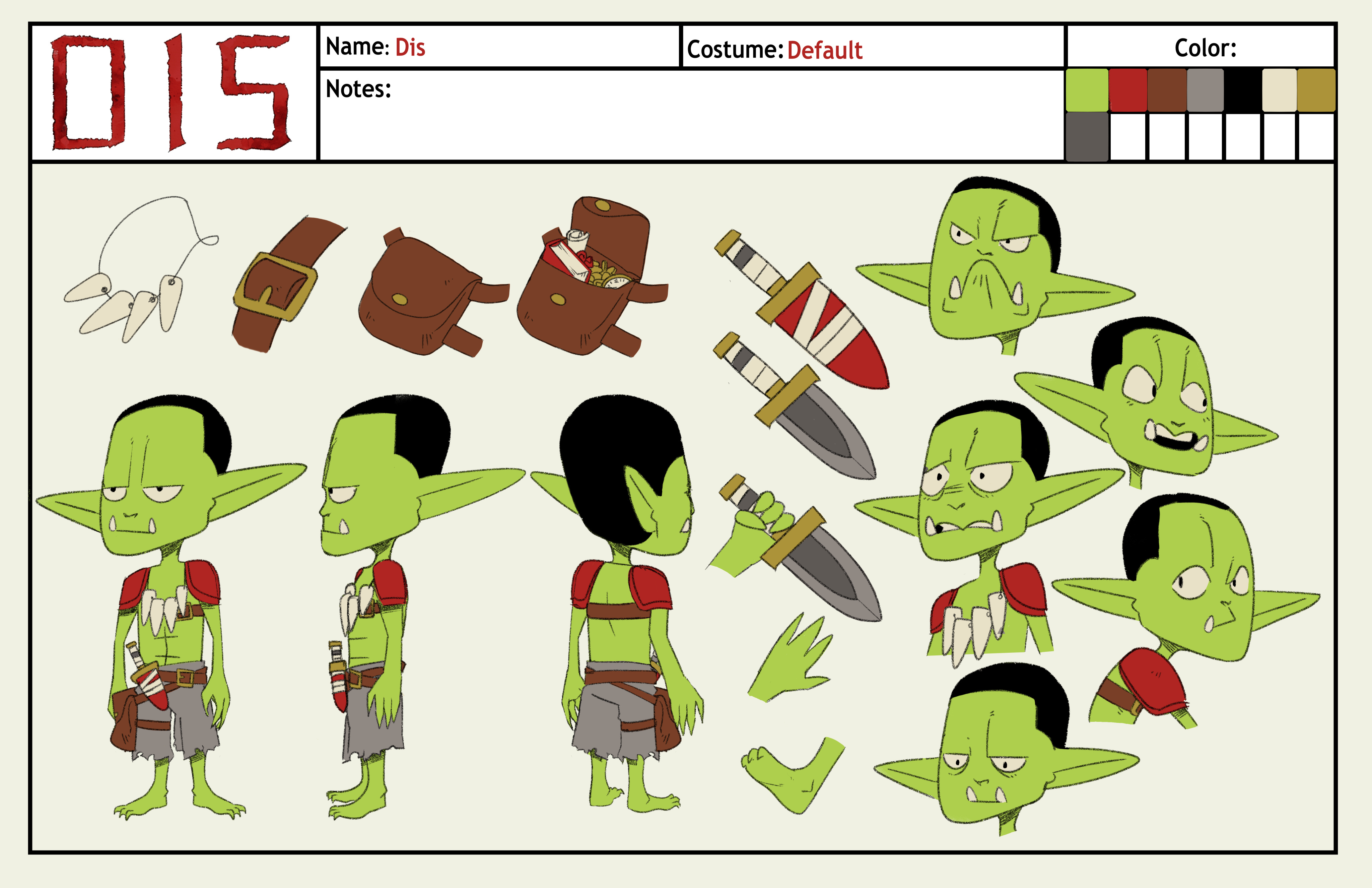 Character Reference Sheet: Dis - by Kendrick A. Mast - DIS
