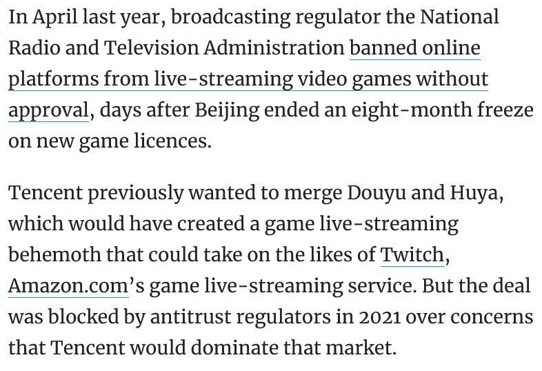 Tencent replaces chairman at video game live-streaming platform Huya amid regulatory pressure ...