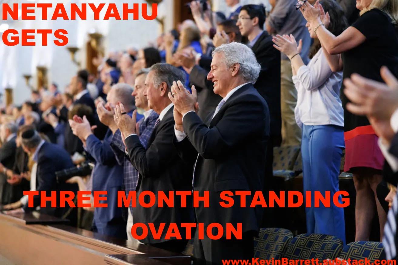 Netanyahu Gets Three-Month Standing Ovation in Congress